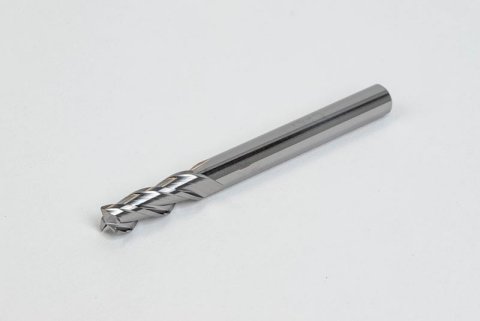 1/8" Ø Carbide End Mill, 3 Flute, Uncoated, 1/8" Shank x 3/8" LOC, 0. ...