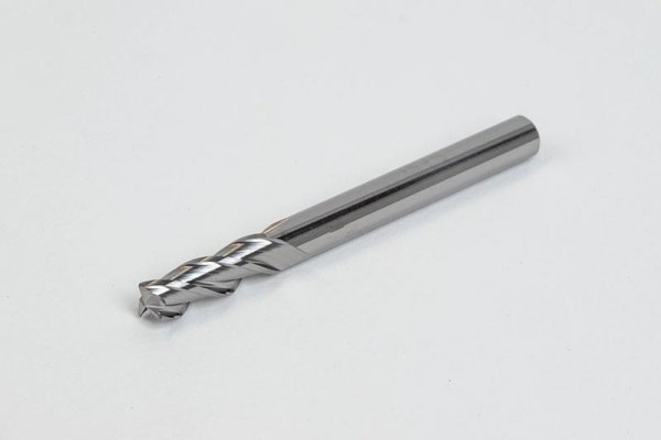 1/8" Ø Carbide End Mill, 3 Flute, Uncoated, 1/8" Shank x 3/8" LOC, 0. ...