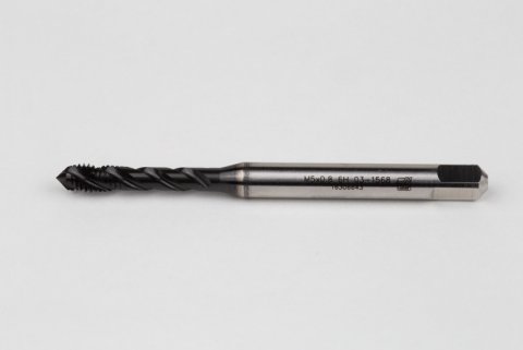 M5x0.8 M HSS-E Spiral Flute Tap, 6mm Shank x 8mm Thread Length, 2.5XD ...