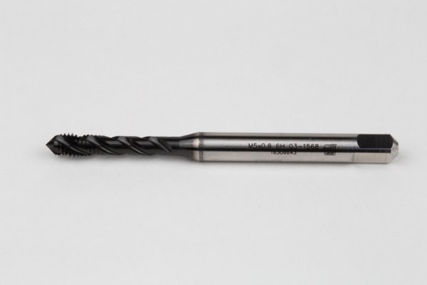 M5x0.8 M HSS-E Spiral Flute Tap, 6mm Shank x 8mm Thread Length, 2.5XD ...
