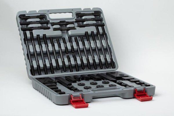 58-Piece, 16mm T-Slot Hardware/Toe Clamp Set, 1/2"-13 Thread | Haas Tooling