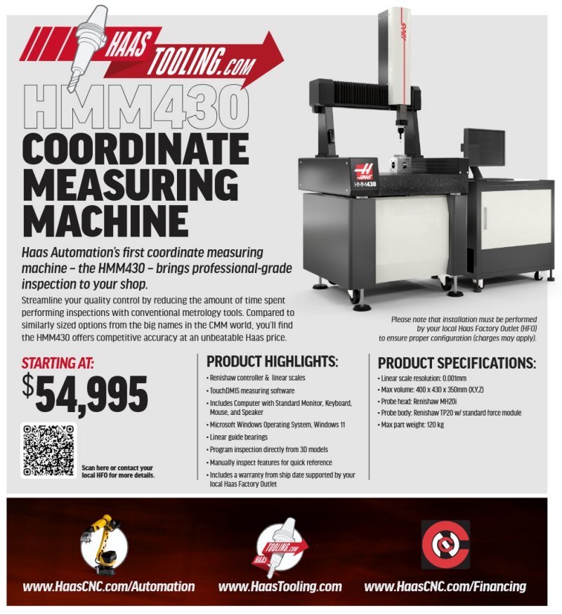 HMM430, Coordinate Measuring Machine | Haas Tooling